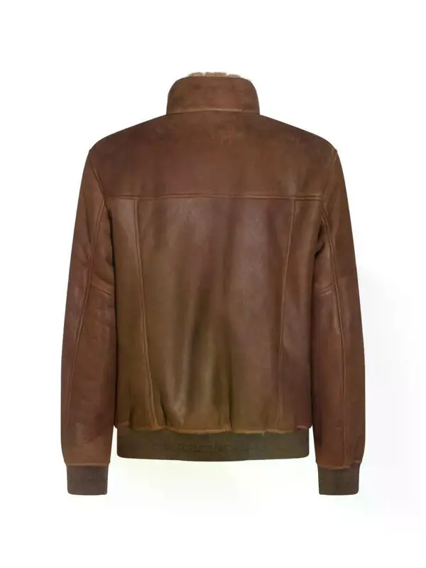 Canali Shearling-lined Leather Jacket