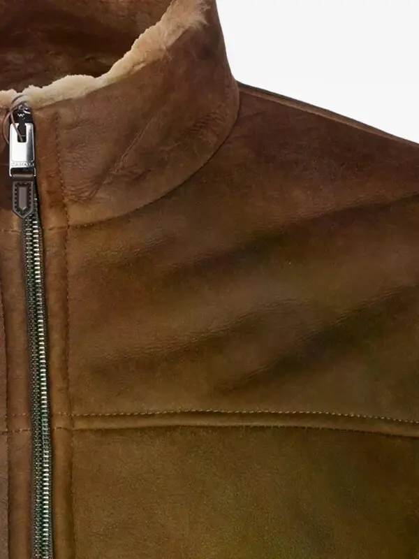 Canali Shearling-lined Leather Jacket