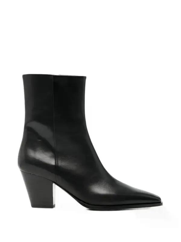 AeydĒ Pointed-toe Leather Boots - Black