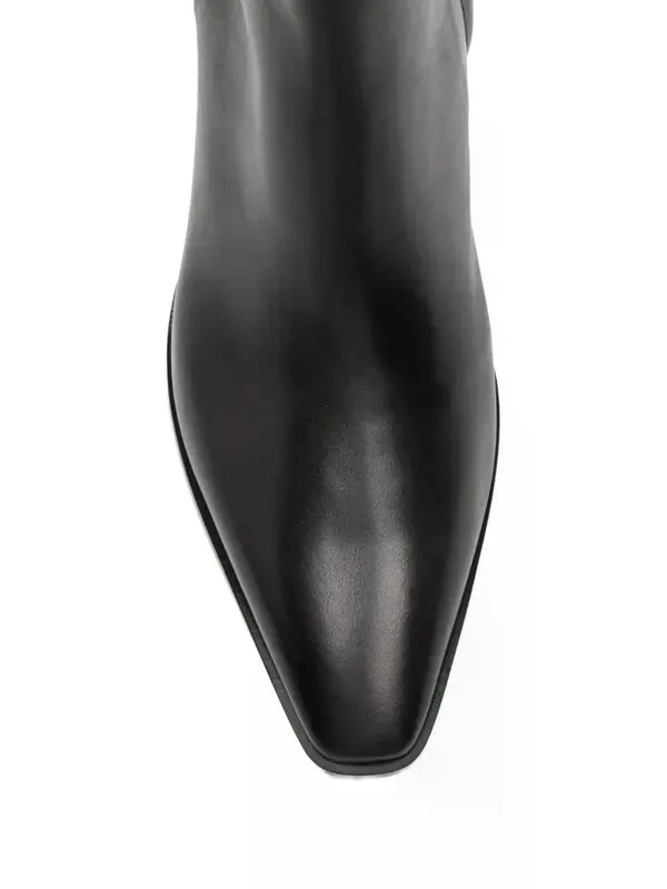 AeydĒ Pointed-toe Leather Boots - Black