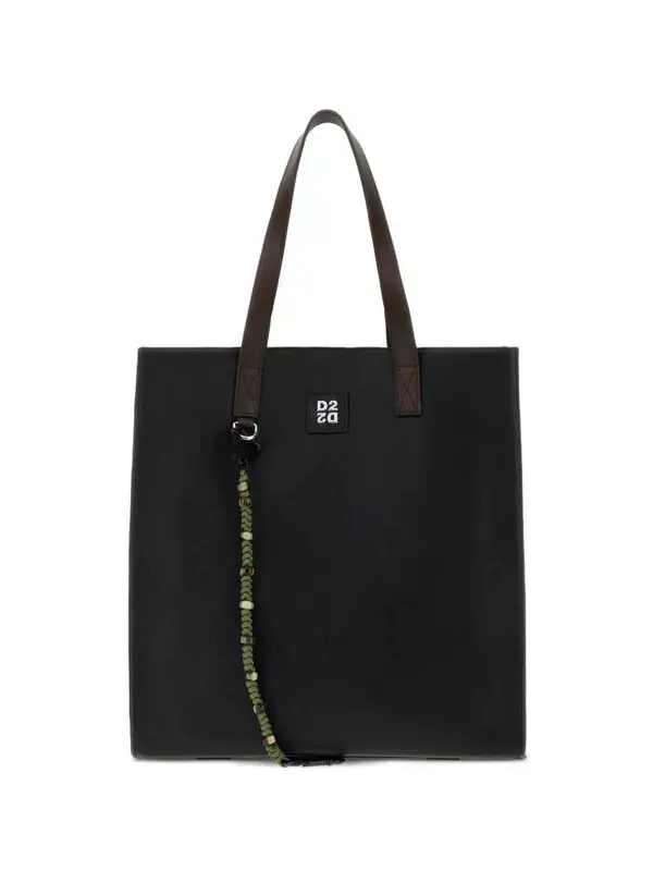Dsquared2 Logo-patch Braided-strap Tote Bag - Black