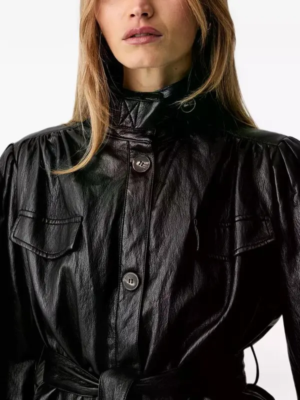 VICOLO Belted Puff-sleeve Jacket