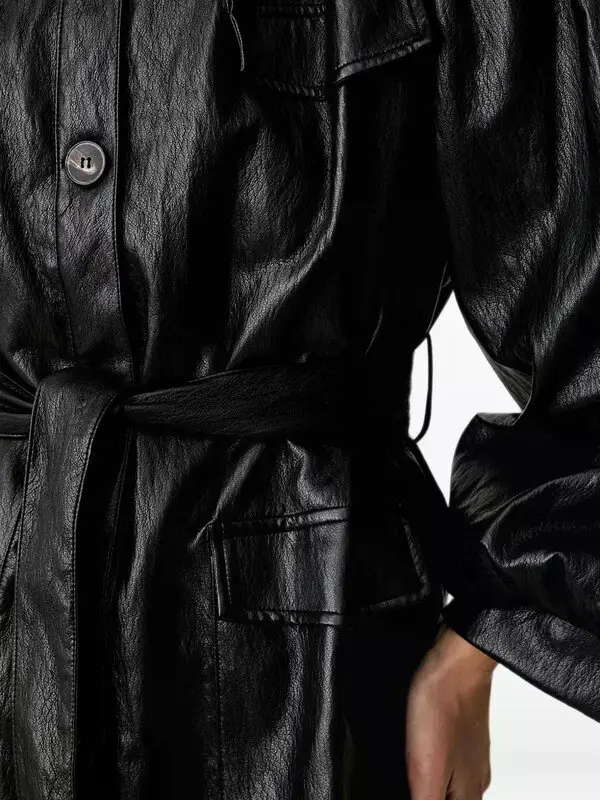 VICOLO Belted Puff-sleeve Jacket