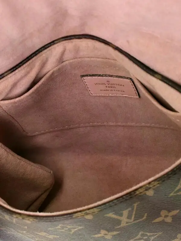 LOUIS VUITTON Locky Handbag Monogram Canvas With Leather Bb Satchel