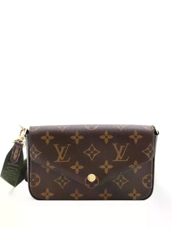 LOUIS VUITTON Felicie Strap & Go Handbag Monogram Canvas Crossbody Bag - Brown