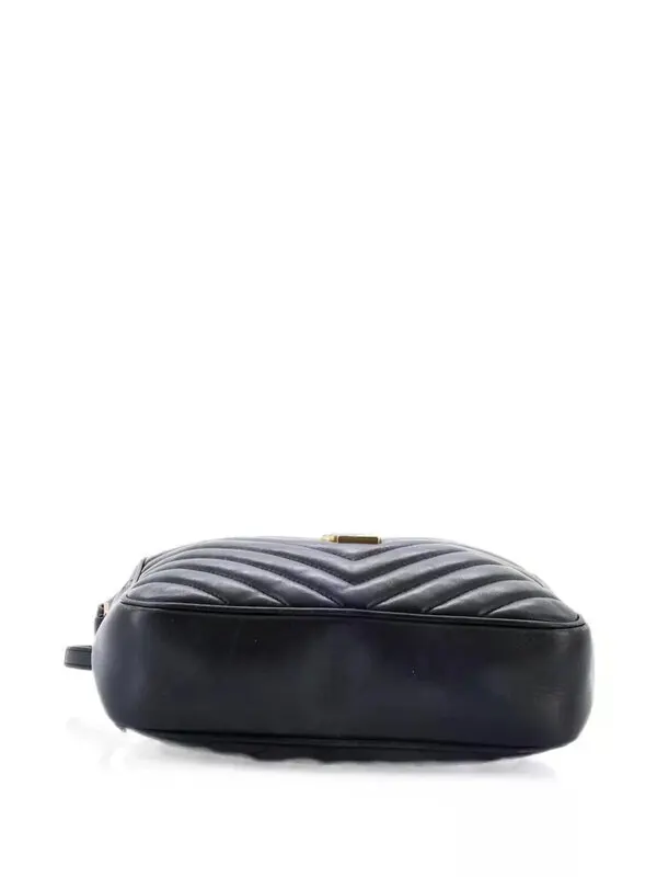Saint Laurent Lou Camera Bag Matelasse Chevron Leather Small Crossbody Bag - Black