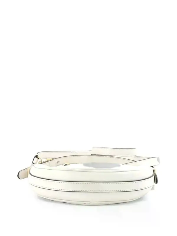 Prada Arque Half Moon Leather Small Hobo Bag - White