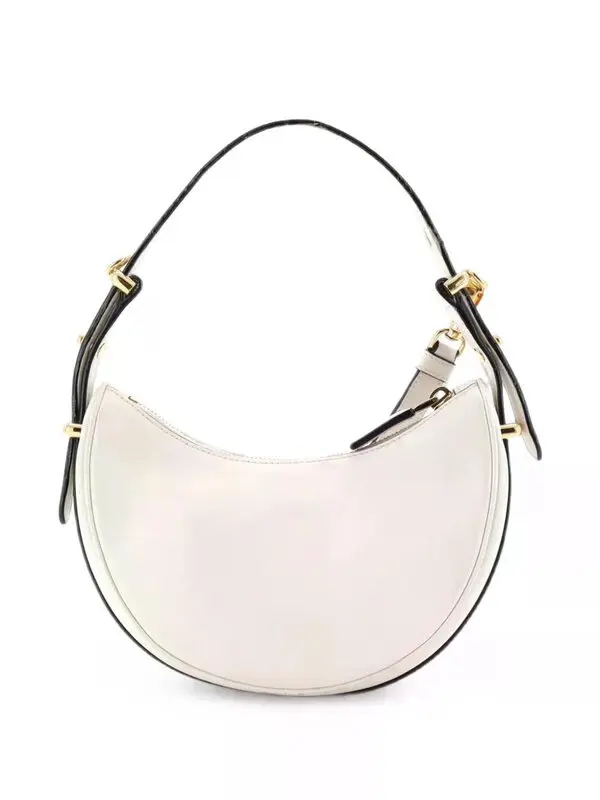 Prada Arque Half Moon Leather Small Hobo Bag - White