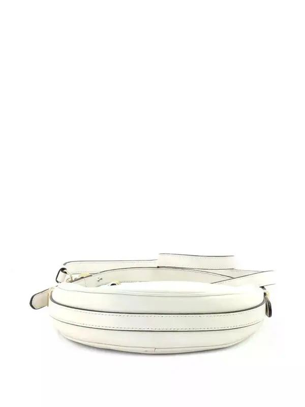 Prada Arque Half Moon Leather Small Hobo Bag - White