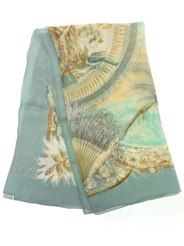 Hermès 2000 Aloha Silk Scarf 90 Scarves - Blue