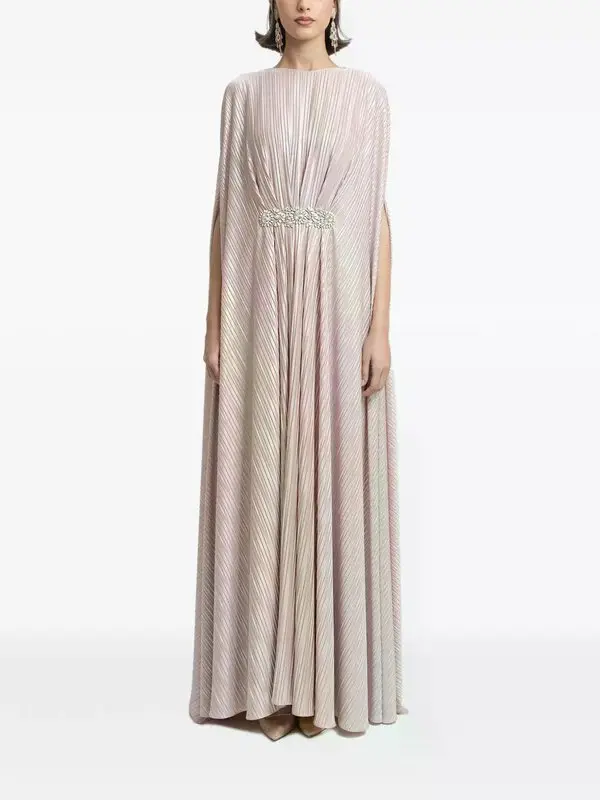 GEMY MAALOUF Beaded Pleated Maxi Kaftan