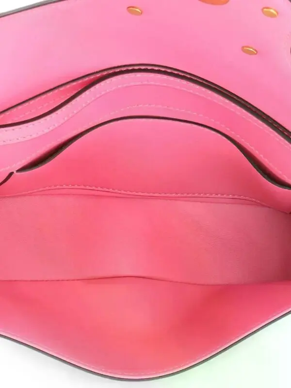 Valentino Garavani Vlogo Loco Flap Shoulder Bag Leather Medium Clutch Bag