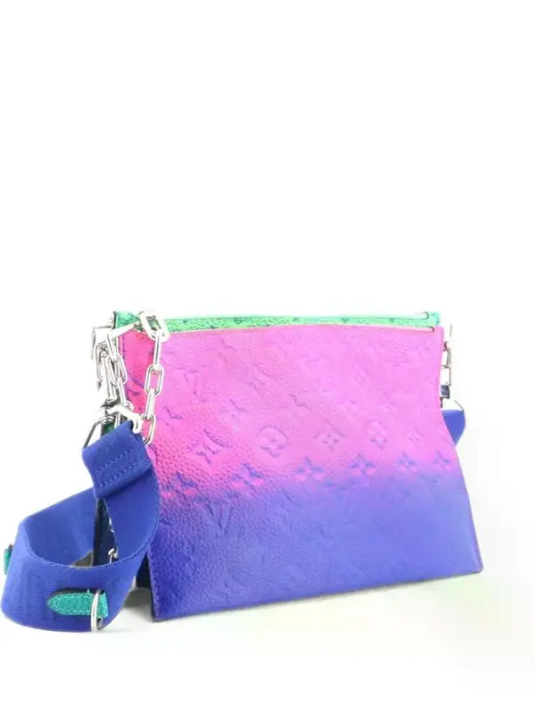 LOUIS VUITTON Trio Pouch Messenger Bag Limited Edition Illusion Monogram Taurillon Leather Crossbody Bag - Multicolour
