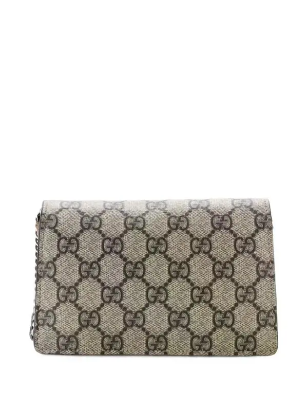 Gucci Dionysus Bag Gg Coated Canvas Super Mini Crossbody Bag - Brown