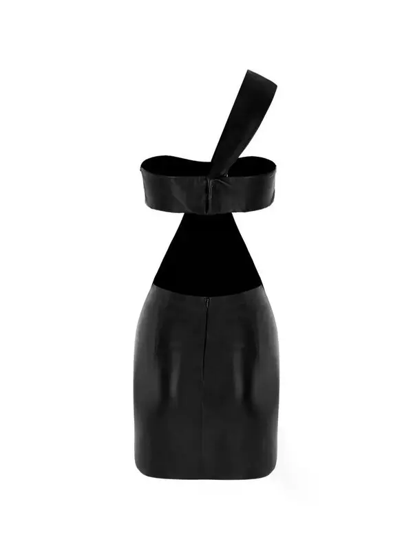 Zeynep Arçay Cutout Leather Mini Dress
