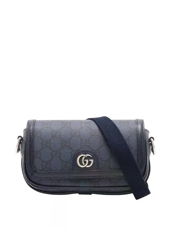 Gucci 2000-2015 Super Mini Gg Supreme Ophidia Crossbody Bag - Blue