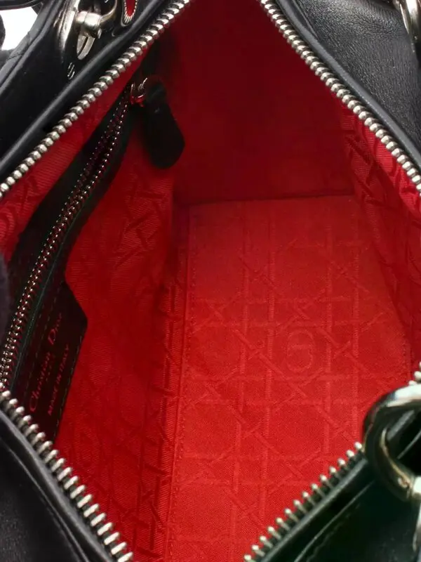 Dior 2000-2026 Medium Lambskin Cannage Lady Satchel