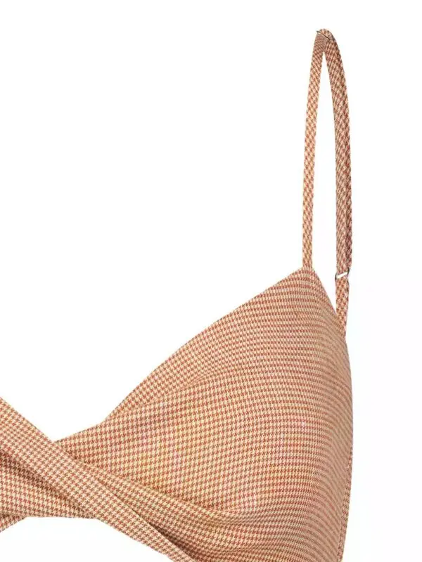 Matthew Bruch Twist Bandeau Crop Top - Orange