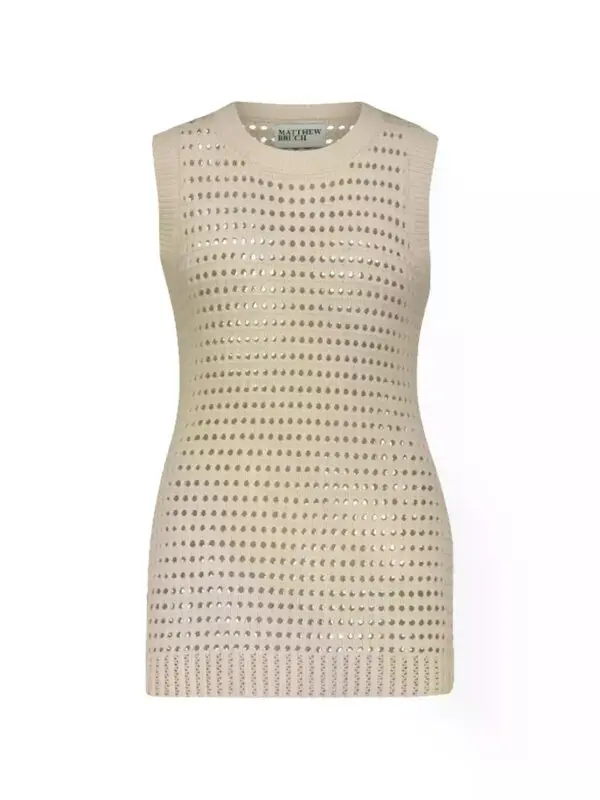 Matthew Bruch Knit Mesh Mini Dress