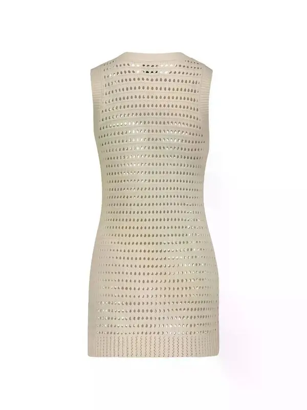 Matthew Bruch Knit Mesh Mini Dress