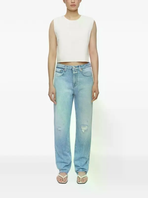 Closed Logo-embroidered Sleeveless Top