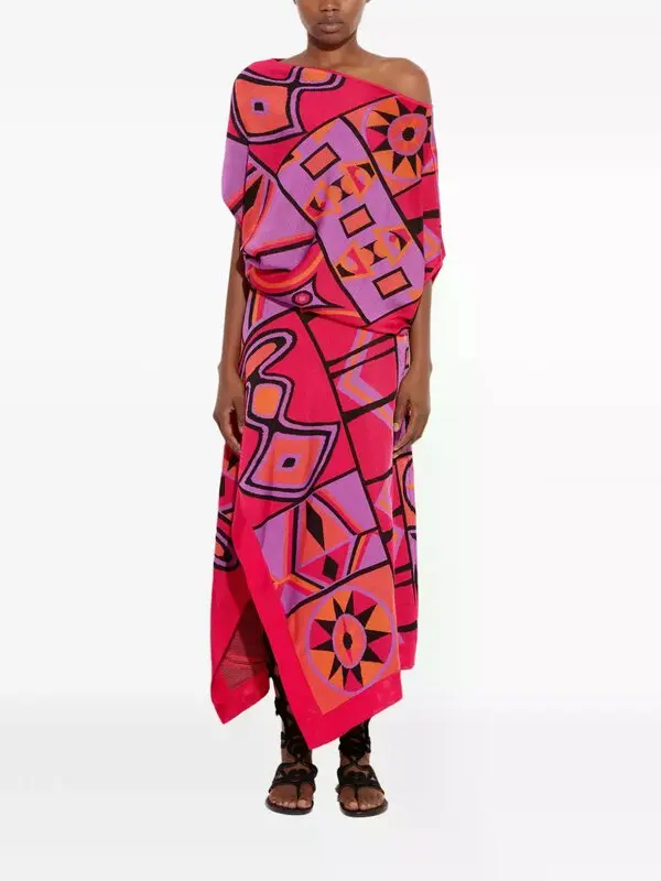 Emilio Pucci Jacquard Asymmetrical Skirt