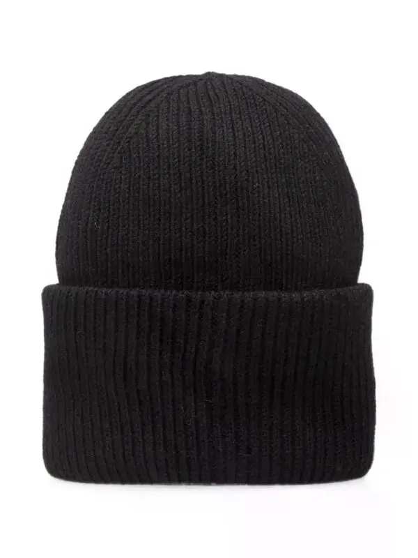 NAPAPIJRI Evei Ribbed-knit Logo-patch Beanie Hat - Black