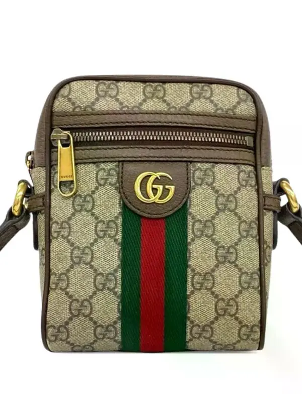 Gucci 2000-2015 Mini Gg Supreme Web Ophidia Messenger Bag Crossbody Bag - Neutrals