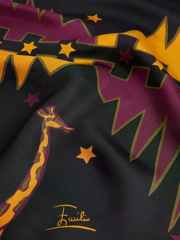 Emilio Pucci Valdimontone-print Silk Scarf