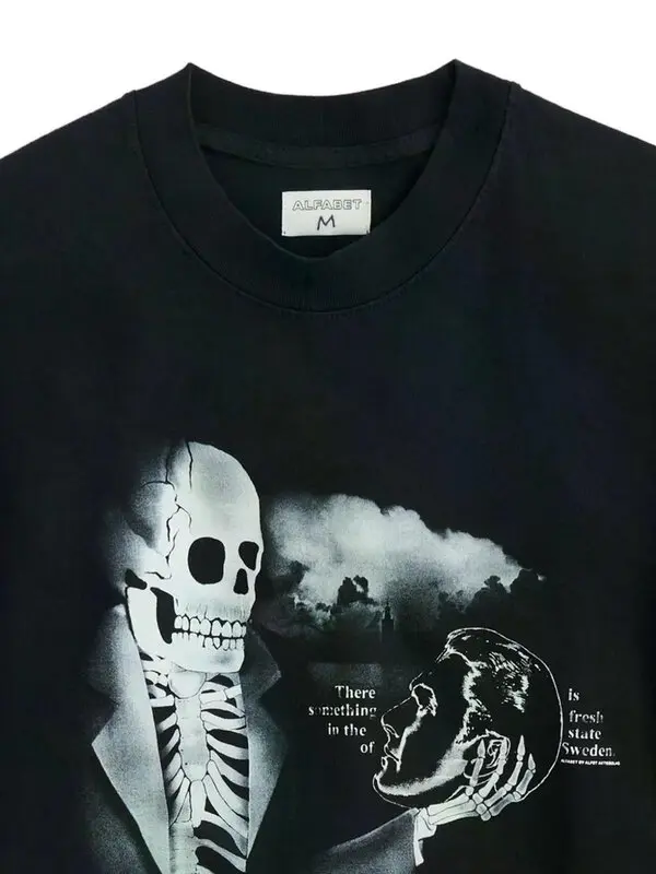 ALFABET Hamlet Skeleton-print T-shirt
