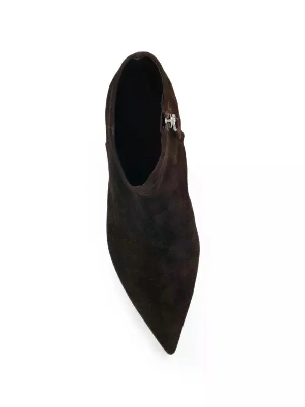 AeydĒ Sofie Calf Suede Ankle Boots - Brown