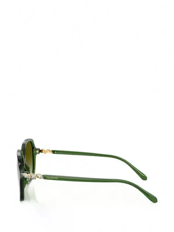 SWAROVSKI Crystal-embellished Square-frame Sunglasses - Green