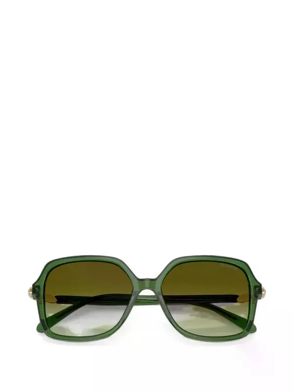 SWAROVSKI Crystal-embellished Square-frame Sunglasses - Green