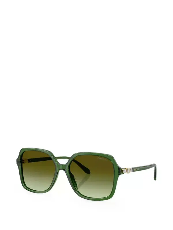 SWAROVSKI Crystal-embellished Square-frame Sunglasses - Green