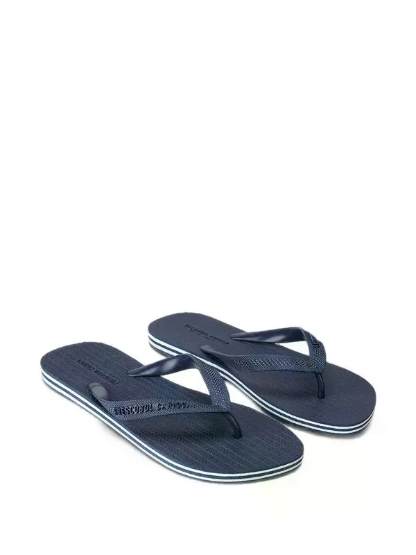 Frescobol Carioca Fabio Logo-strap Slides - Blue