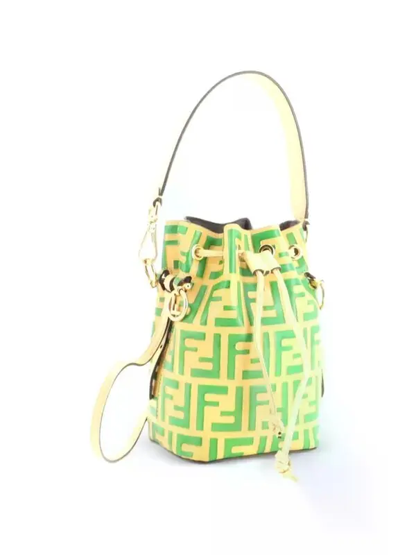 Fendi Mon Tresor Zucca Embossed Leather Mini Bucket Bag