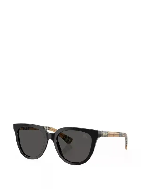 Burberry Check Phantos-frame Sunglasses - Black