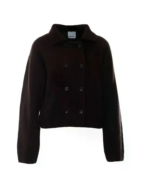 ALLUDE Double-breasted Knitted Cardigan