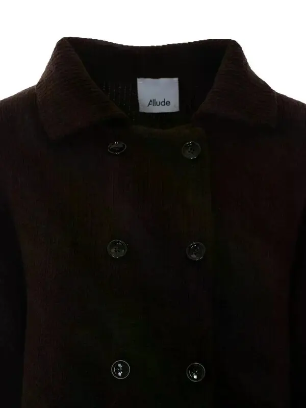 ALLUDE Double-breasted Knitted Cardigan