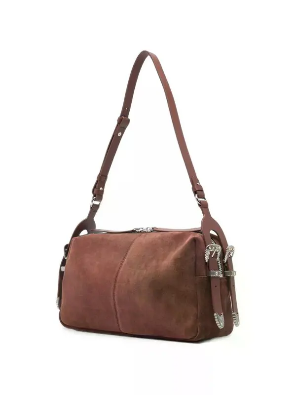 Pinko Love Birds Buckle-detail Shoulder Bag - Brown