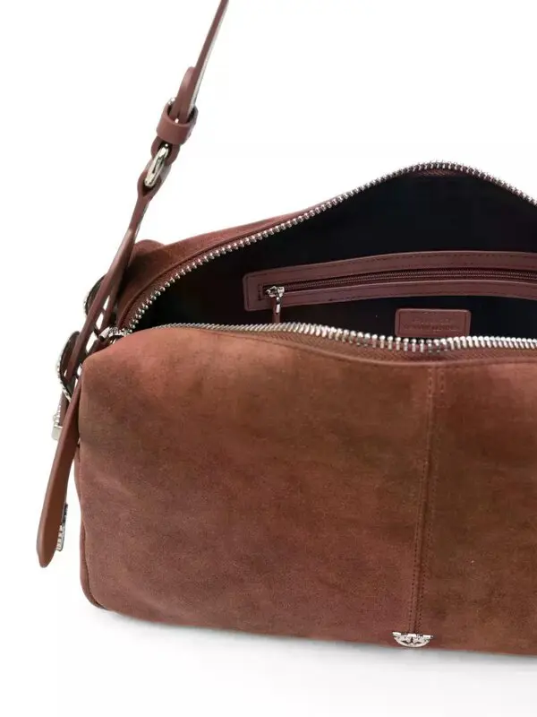 Pinko Love Birds Buckle-detail Shoulder Bag - Brown