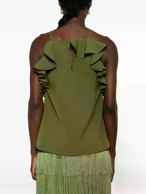 ROSANNA OCAMPO Alba Ruffled Halterneck Top