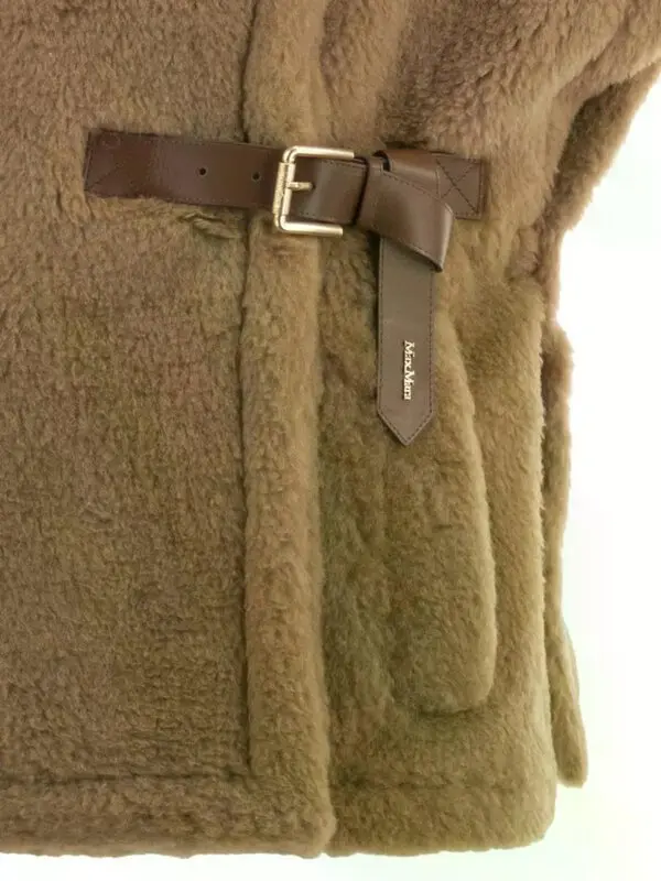 Max Mara Belted Faux-shearling Jacket