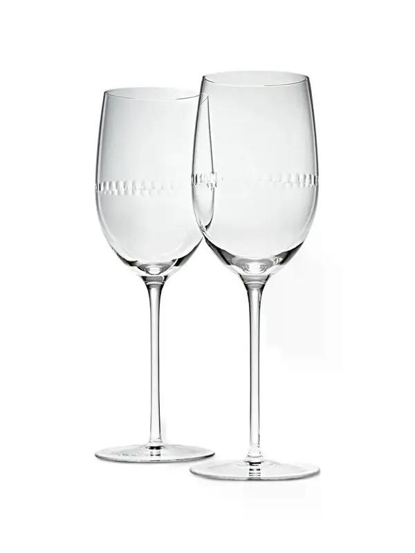 Christofle Perles Water Glasses - White