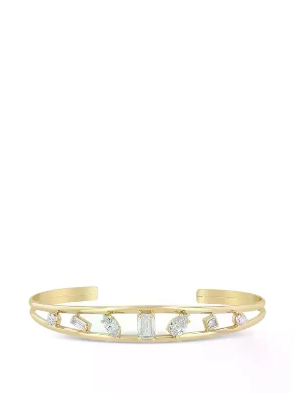 Zoe Chicco Embellished Cuff Bracelet - Gold