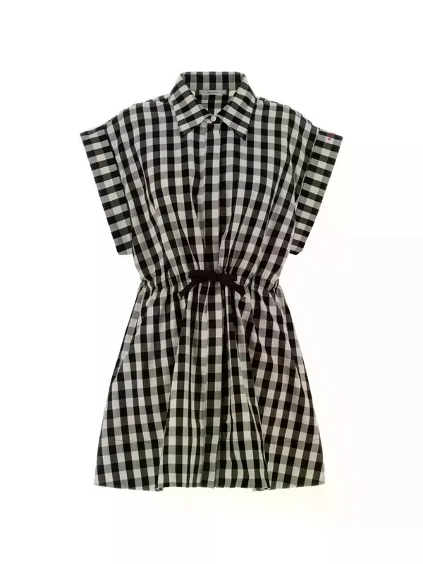 Givenchy Gingham A-line Mini Shirt Dress