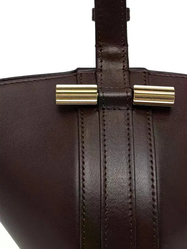 Victoria Beckham Portofino Dia Ribbed-hardware Tote Bag - Brown
