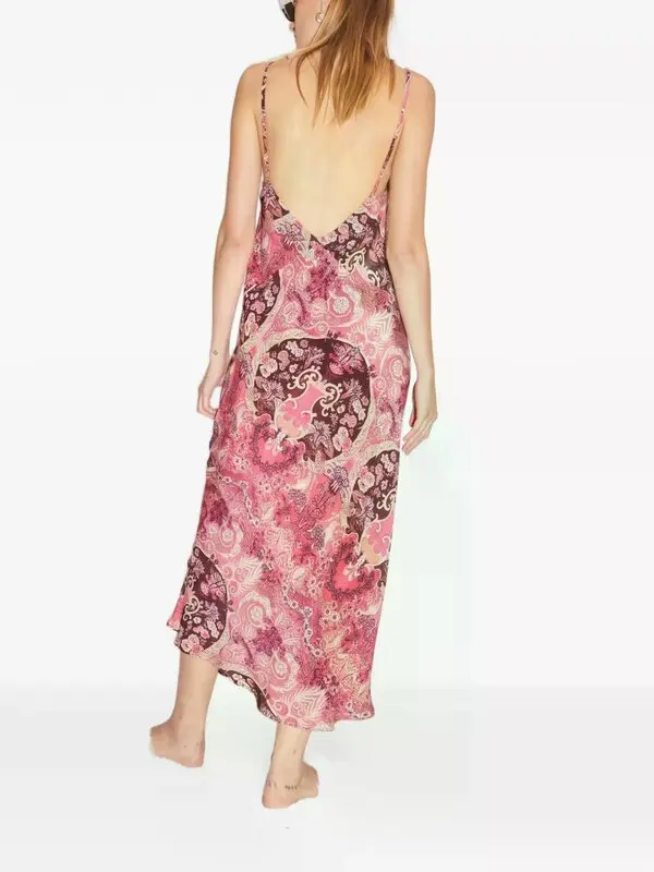 MARIA CHER Besalu Isabel Floral-print Midi Dress - Pink