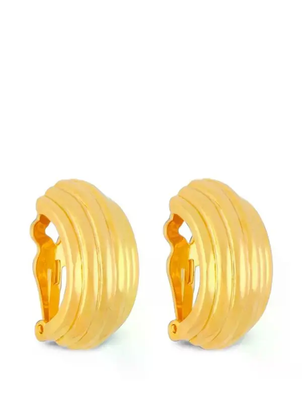 SUSAN CAPLAN 1980s Rediscovered Half-hoop Clip-on Earrings