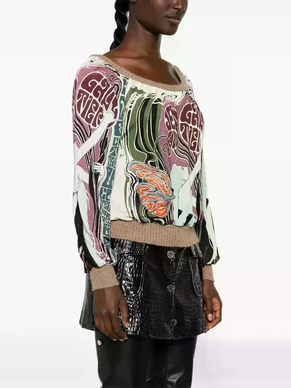 JEAN PAUL GAULTIER 1990s Graphic-print Top